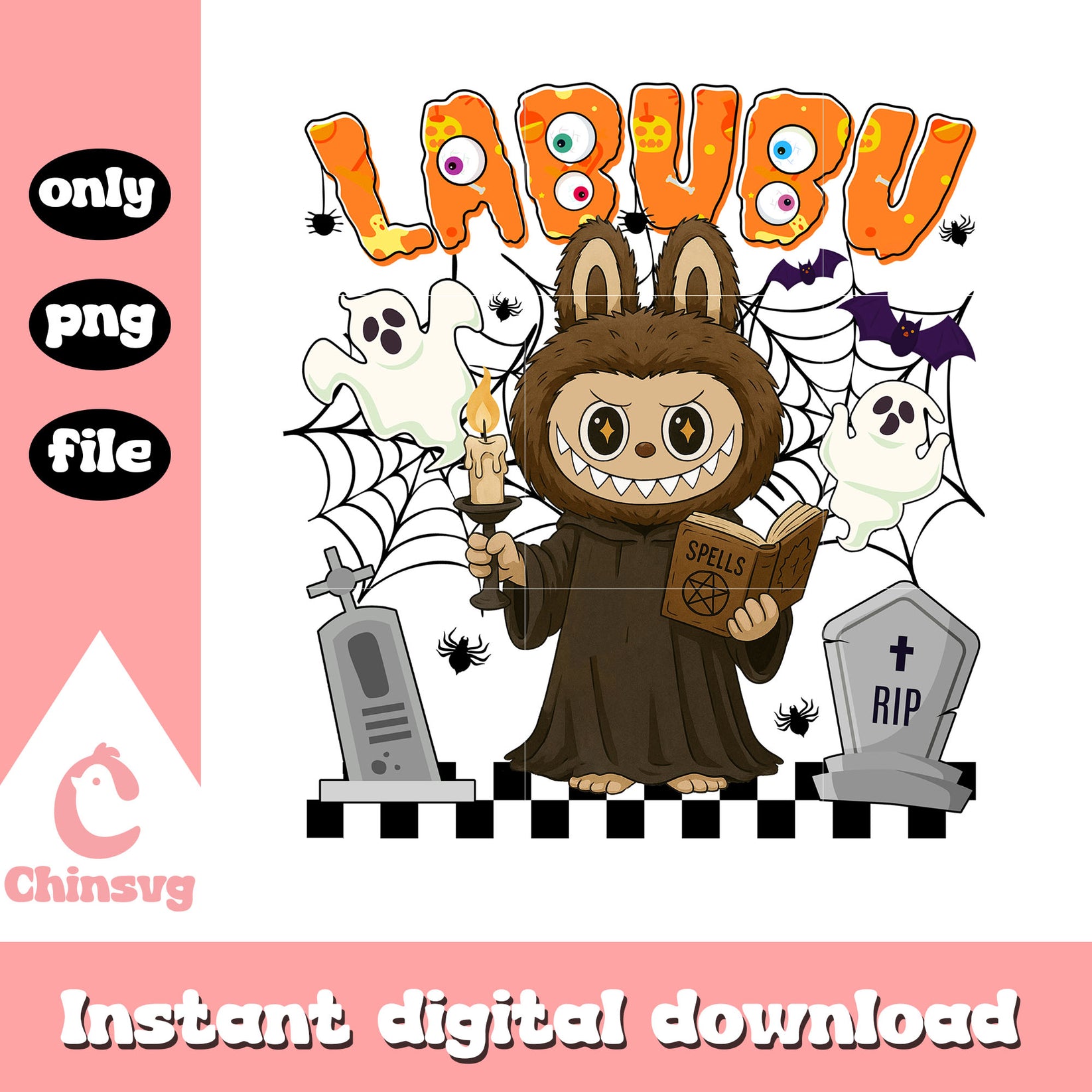 Labubu halloween wizard ver design png, labubu pop mart png – Chinsvg