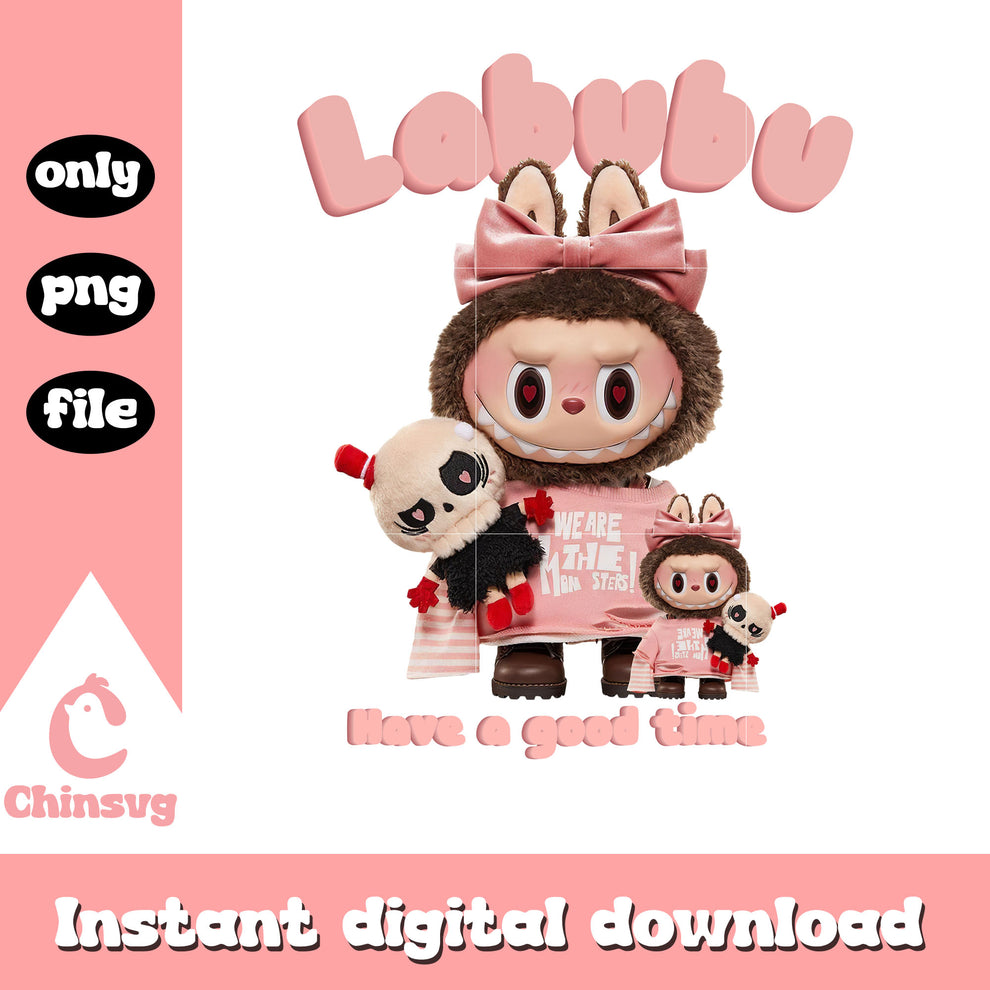 Labubu hand skull have good time drawing png, labubu cloting png – Chinsvg