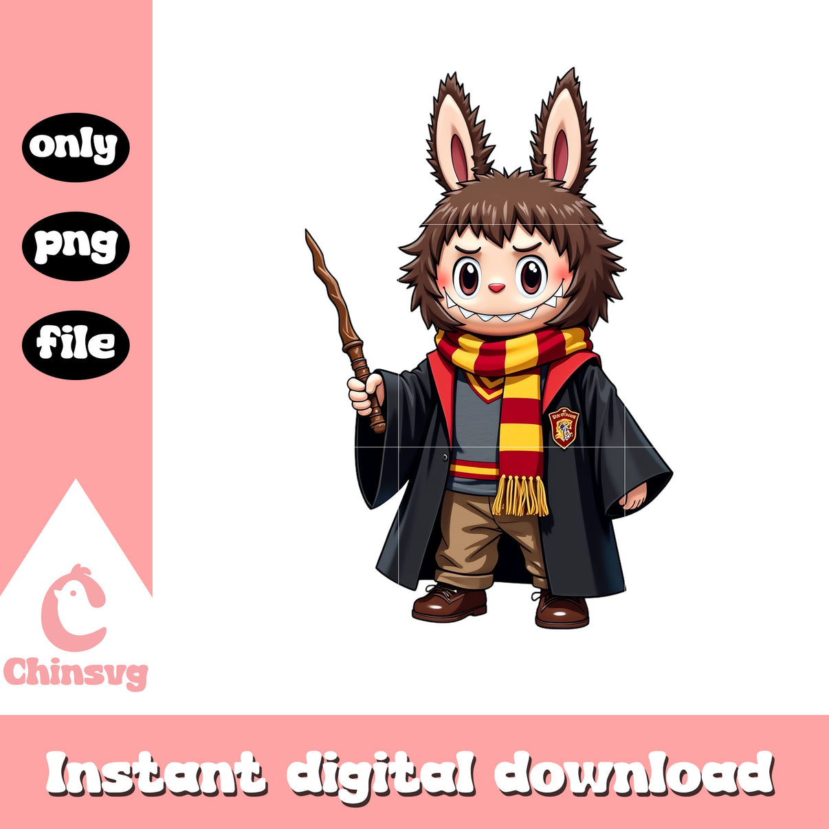 Labubu harry potter student doll art png, harry potter movie png – Chinsvg
