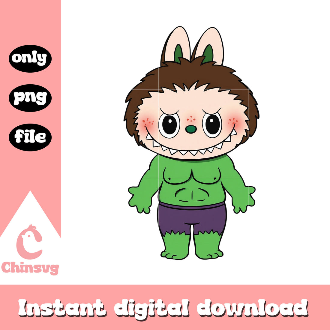 Labubu hulk doll clothes design png, labubu clothing png – Chinsvg