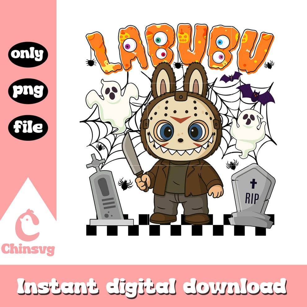 Labubu jason voorhees ver halloween png, friday the 13th png – Chinsvg