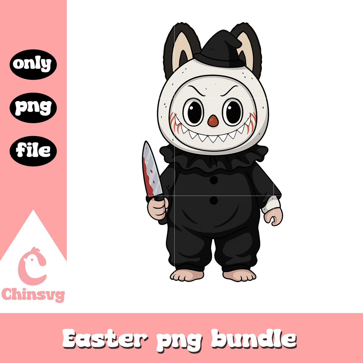 Labubu killer clown doll drawing design png, art the clown png – Chinsvg