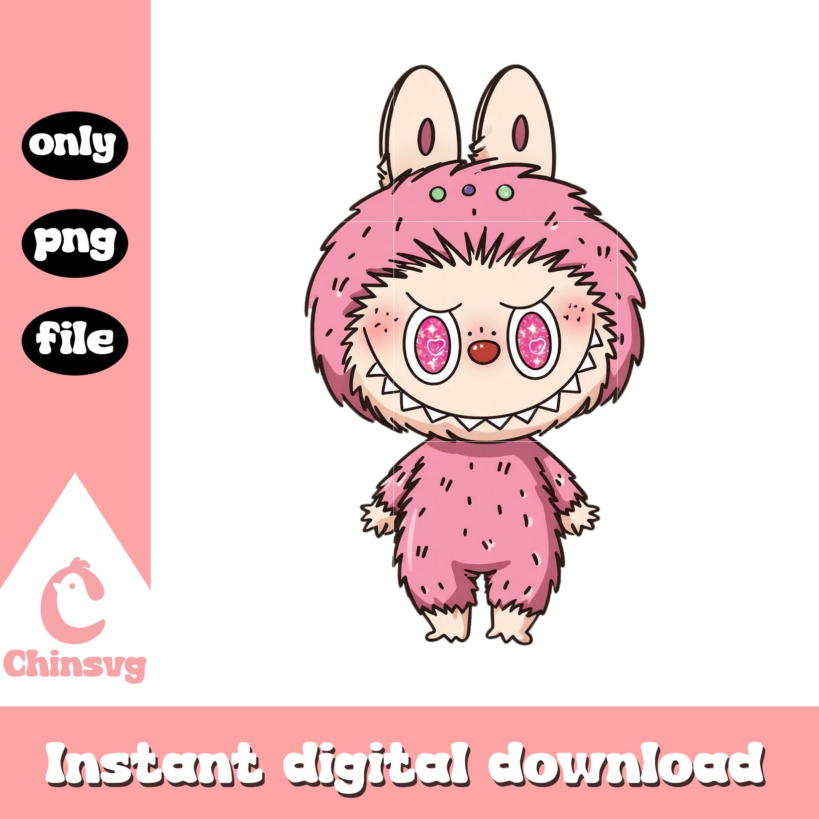 Labubu pink doll design png, labubu doll png, labubu pink png – Chinsvg