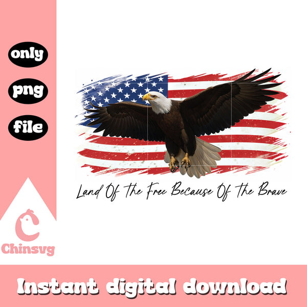 Land of the free because of the brave america eagle png, america flag ...