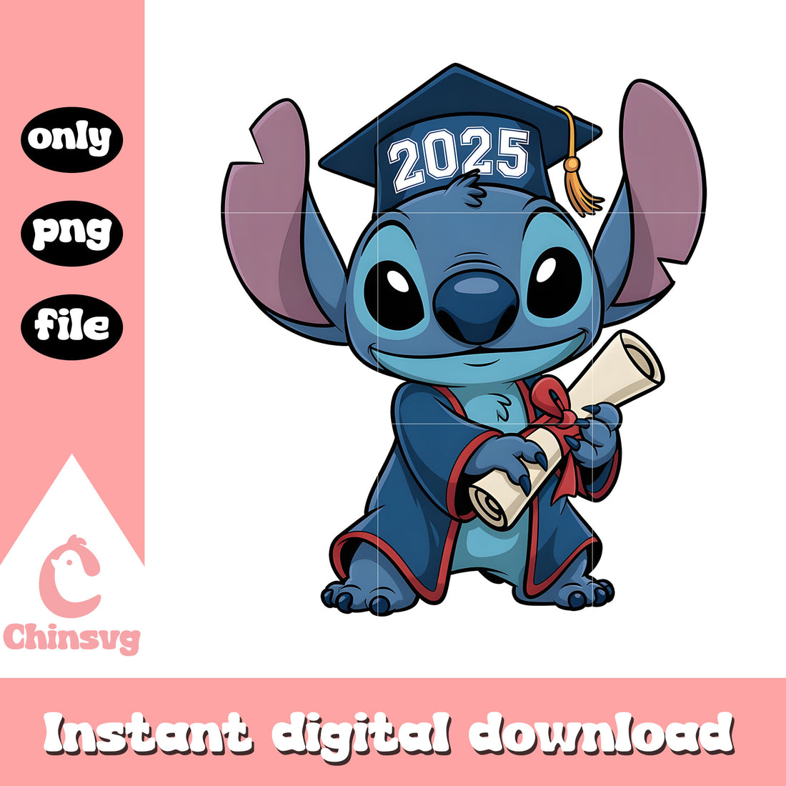 Lilo and stitch graduation 2025 png, stitch student png – Chinsvg