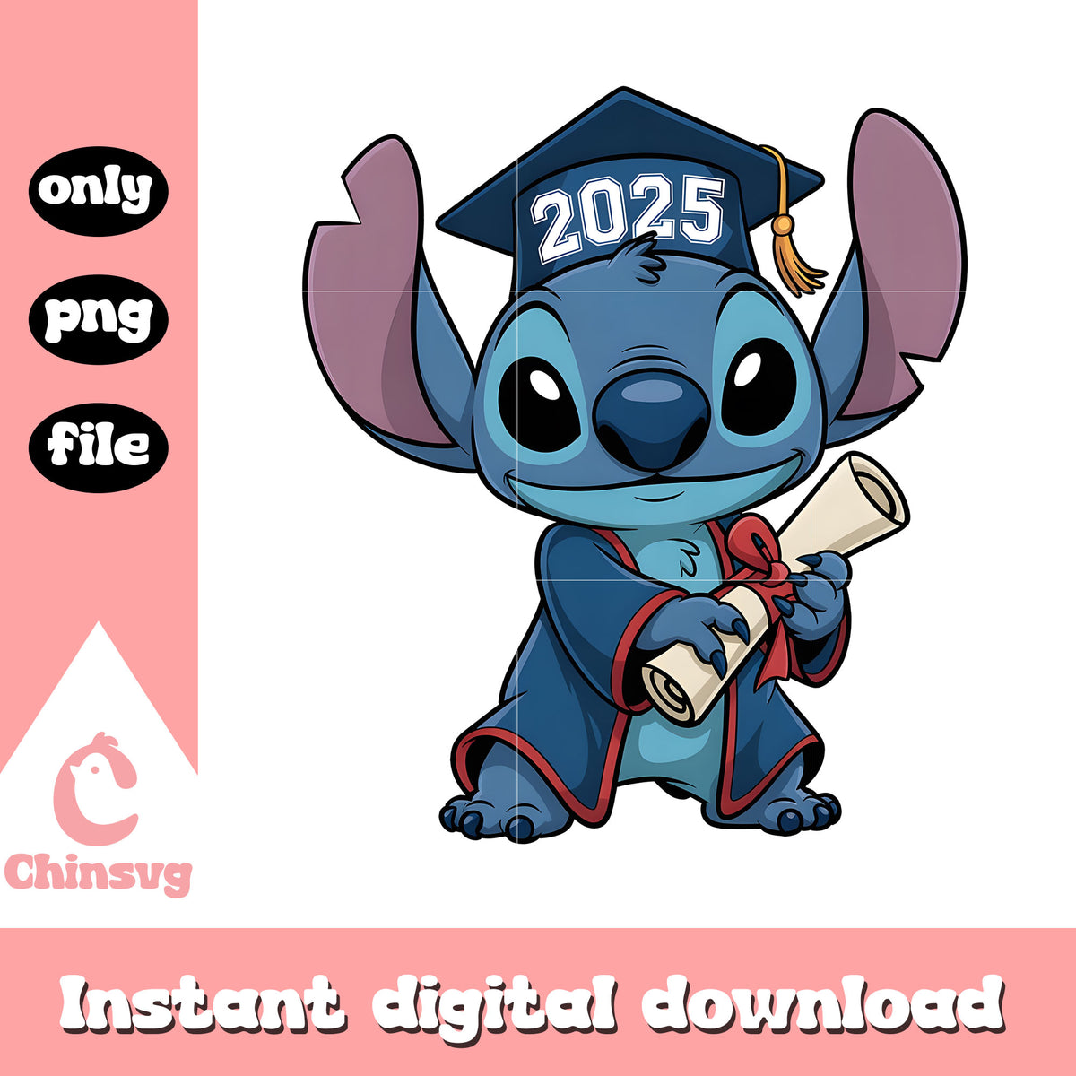 Lilo and stitch graduation 2025 png, stitch student png – Chinsvg
