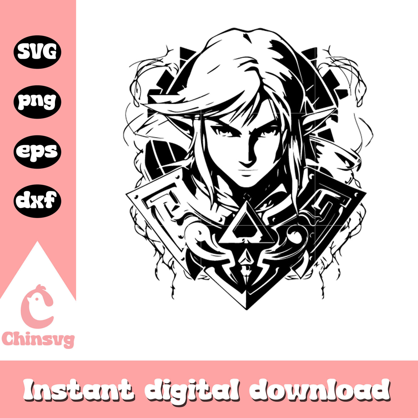 Link zelda outline svg, tears of the kingdom link character svg – Chinsvg