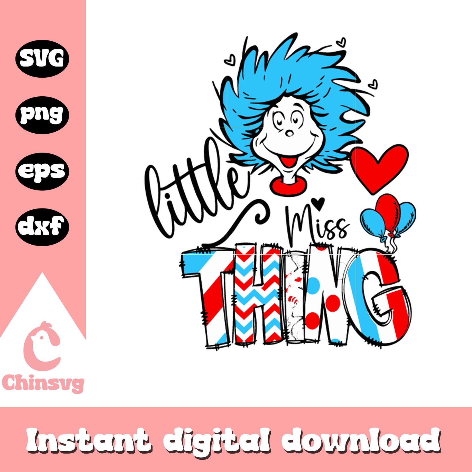 Little miss thing dr seuss characters svg, Little miss thing svg – Chinsvg