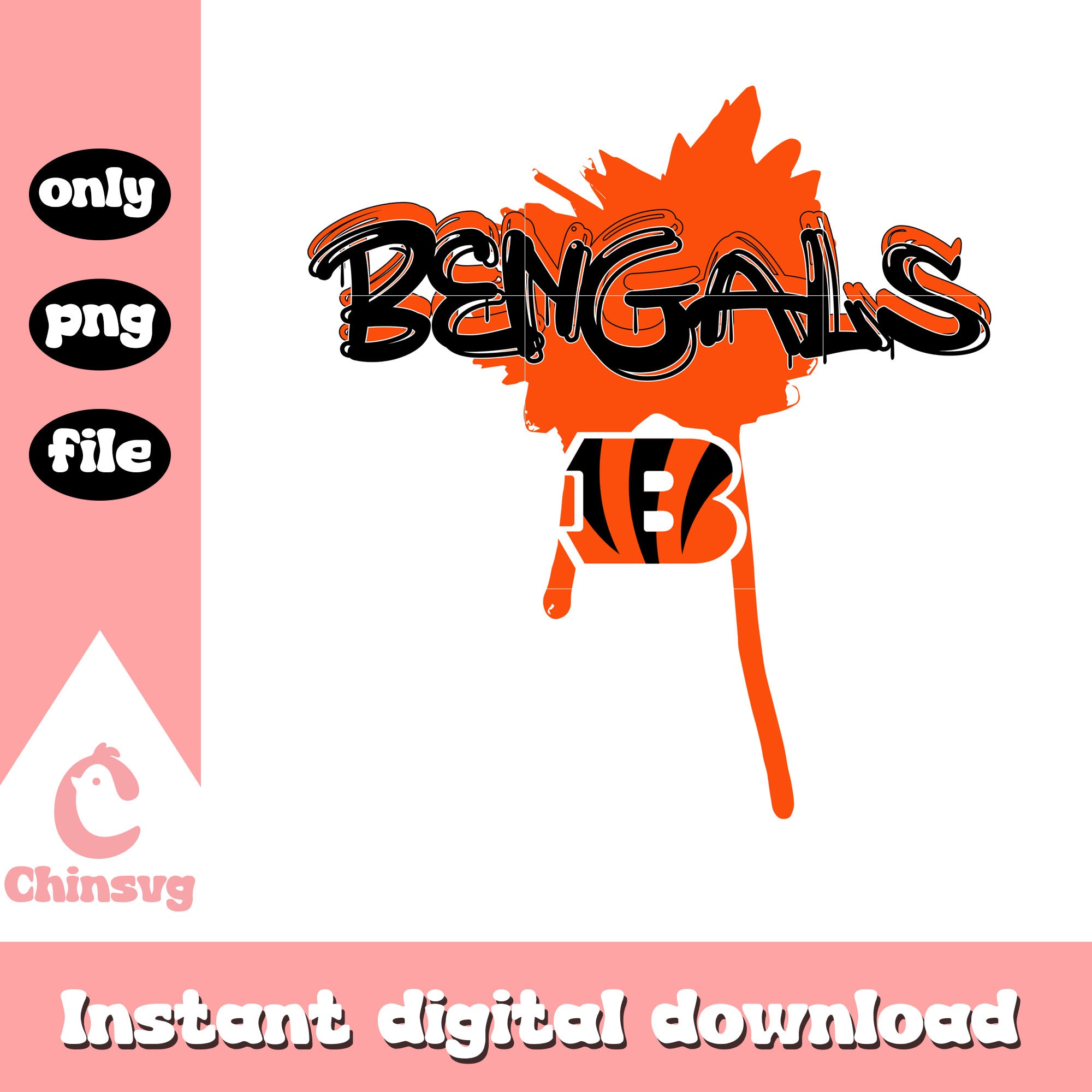 Logo Cincinnati Bengals team design png, nfl logos png – Chinsvg