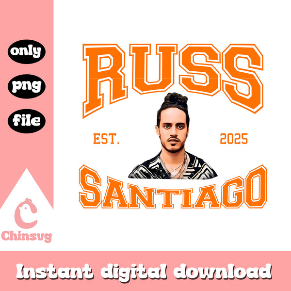 Logo russ santiago est 2025 design png, russ tour png, rapper png – Chinsvg