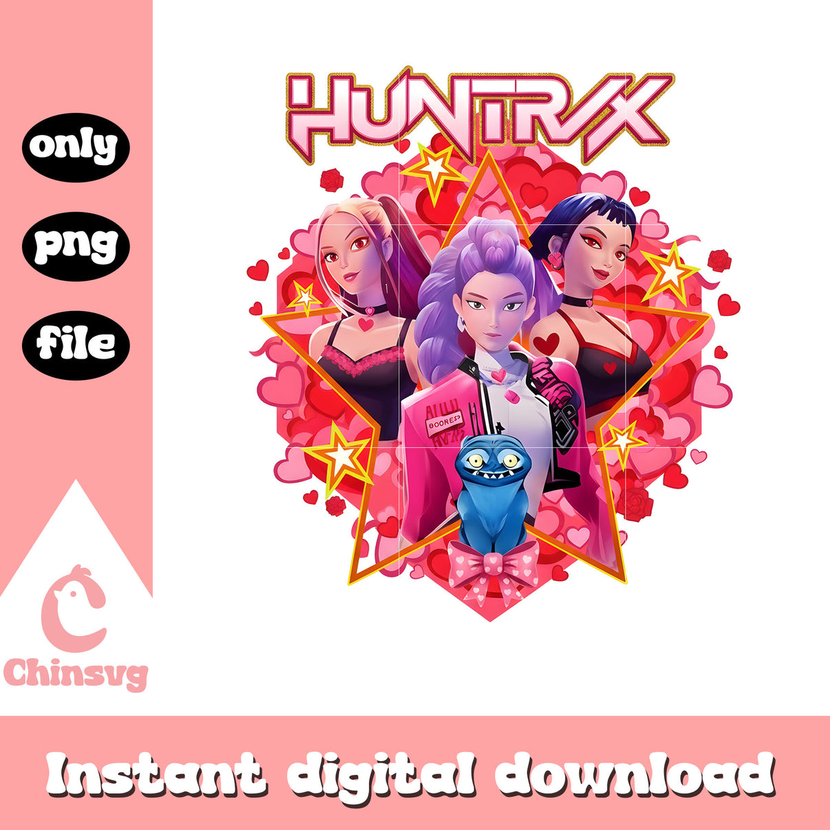 Love design girls huntrix png, kpop valentines cards png – Chinsvg