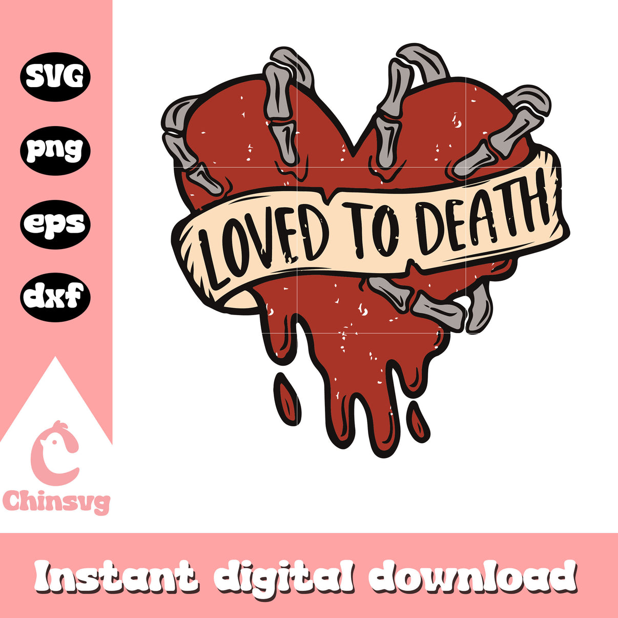 Loved to death heart skeleton hand svg, skeleton hand svg – Chinsvg