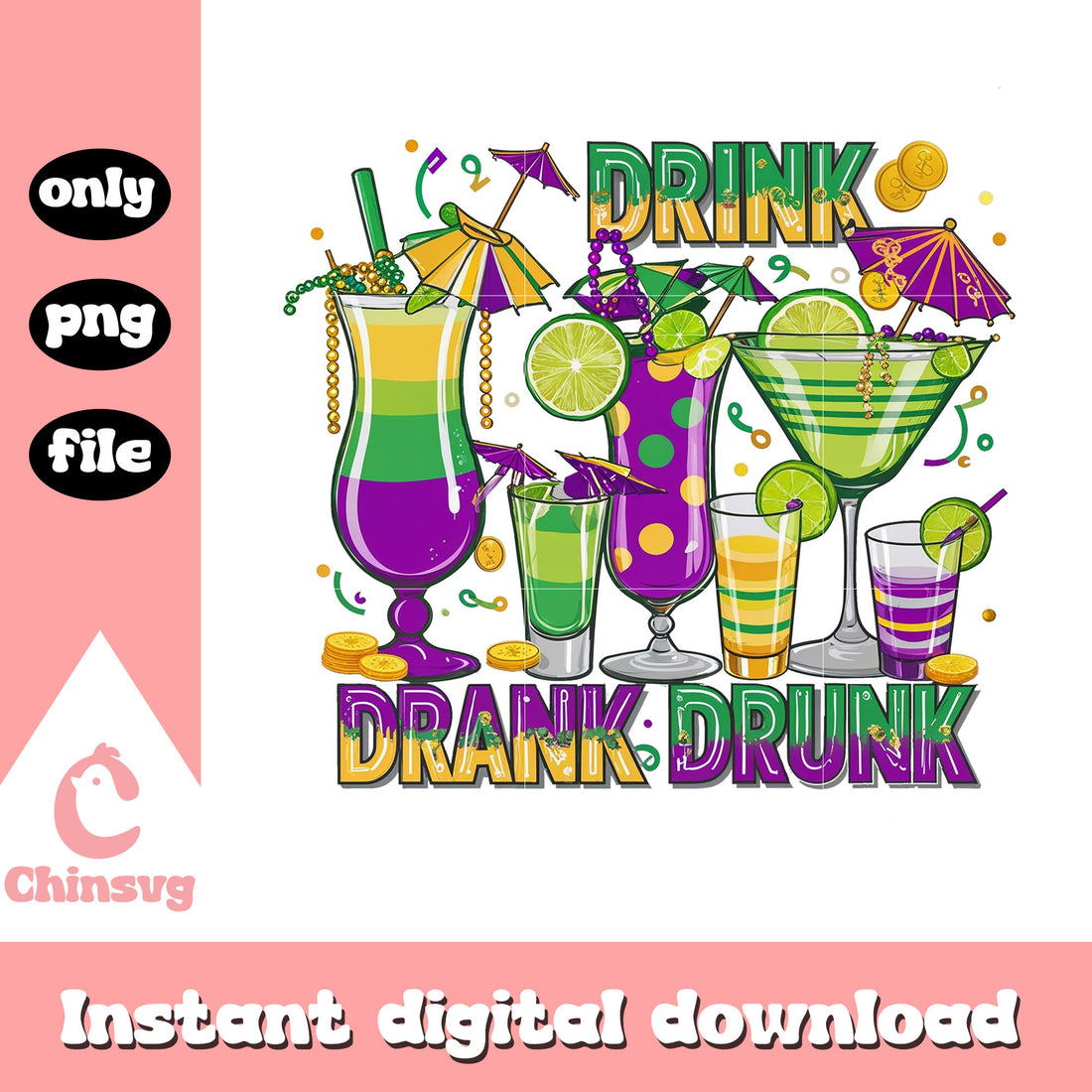 Mardi gras drink custom png, mardi gras spring break png – Chinsvg