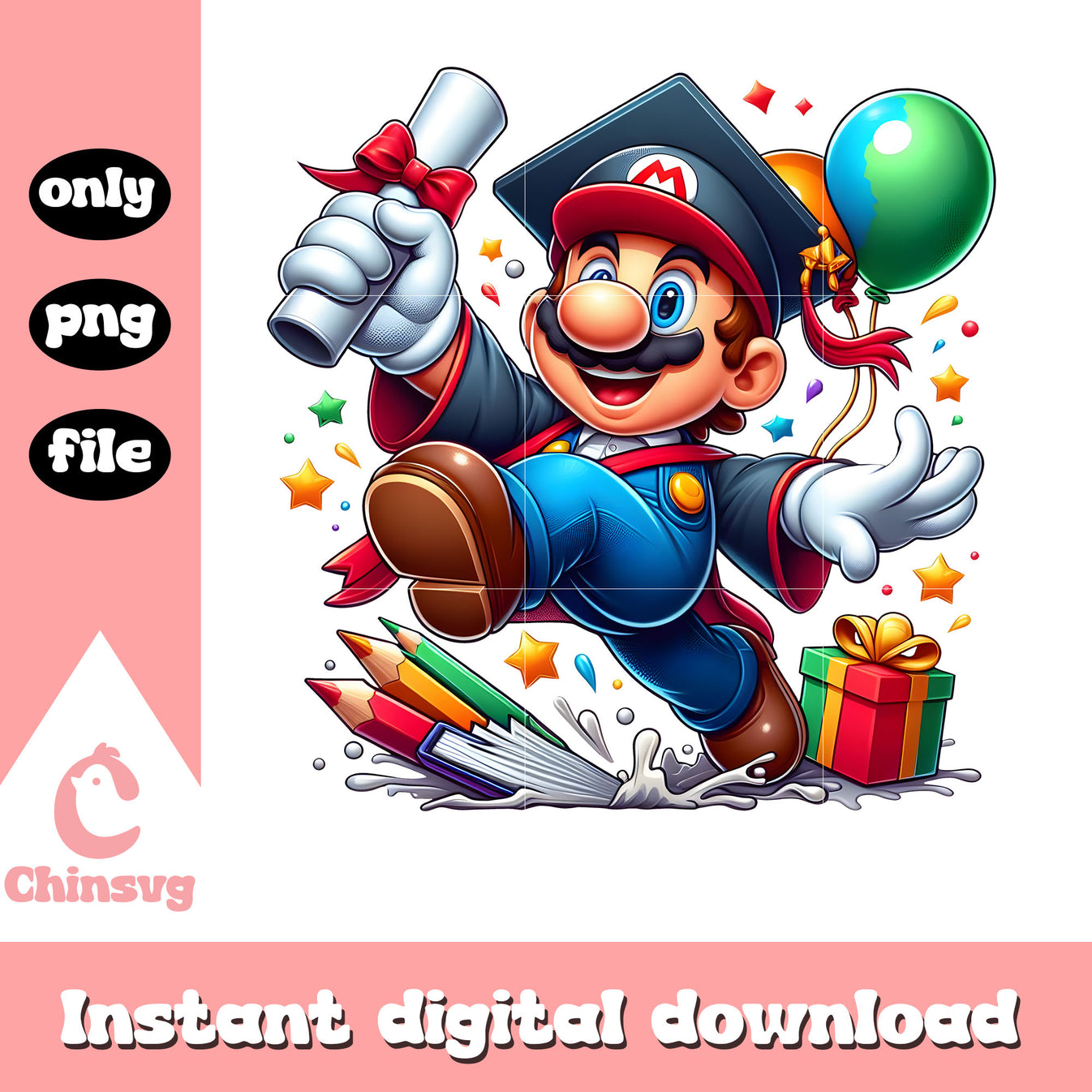 Mario graduation png, super mario design png, graduation day png – Chinsvg