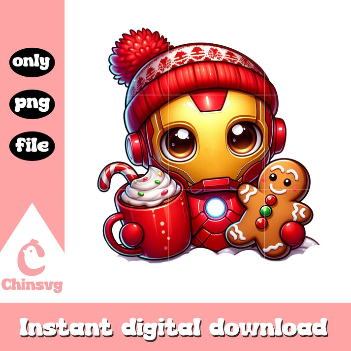 Marvel iron man christmas gingerbread png, ironman png – Chinsvg