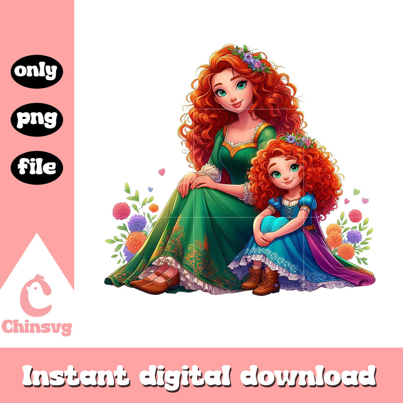 Merida disney mom and daughter png, disney princess png – Chinsvg