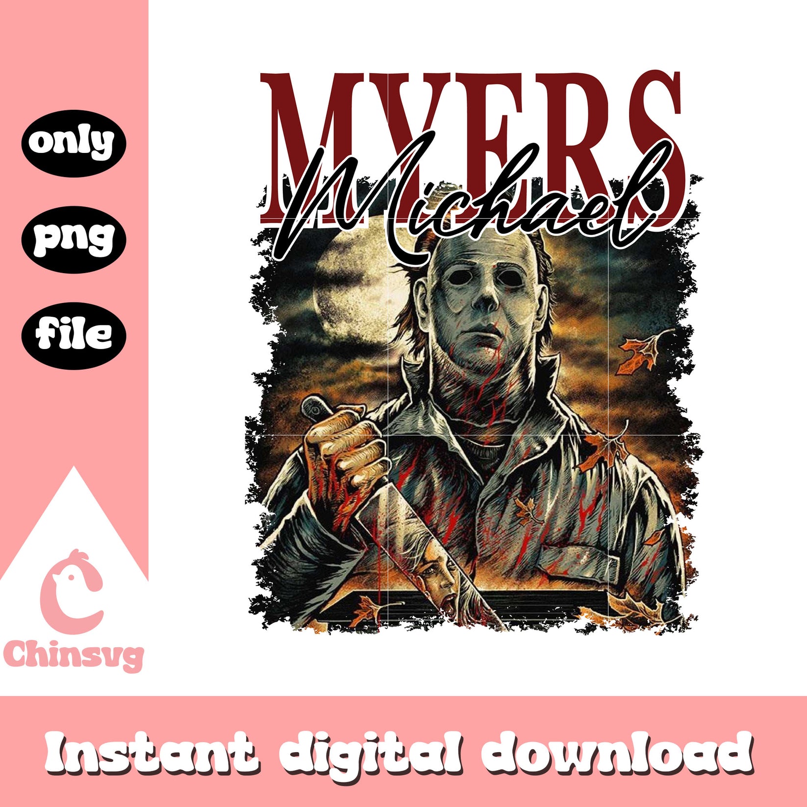 Michael myers horror design png, halloween design png – Chinsvg