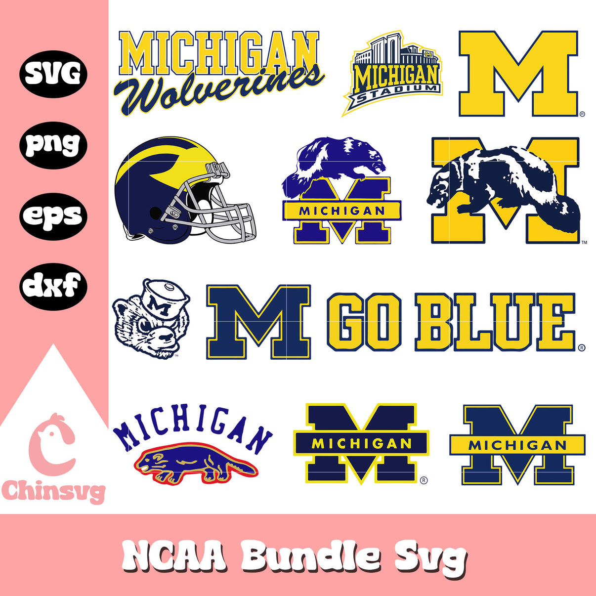 Michigan Wolverines Ncaa logo bundle svg, Michigan Wolverines logo svg ...