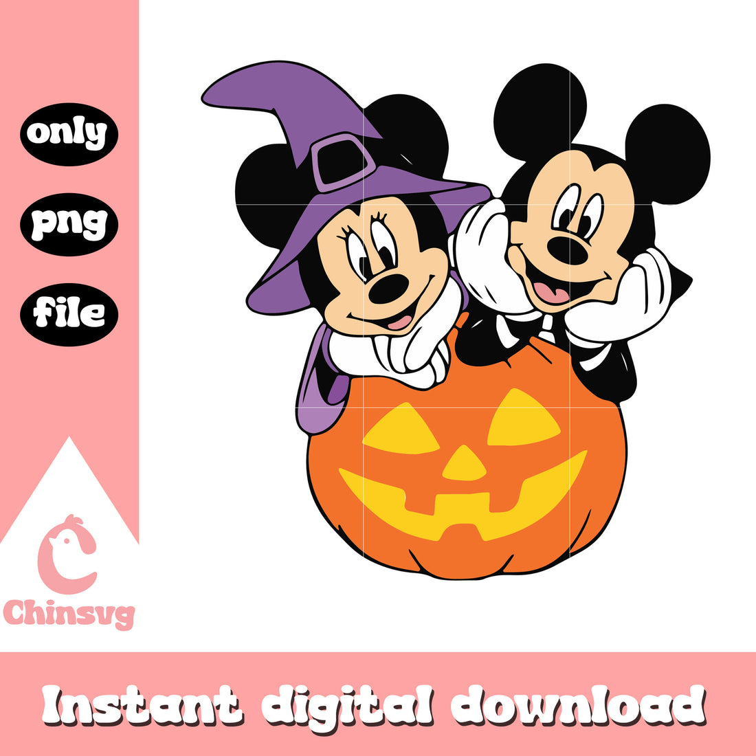 Mickey and minnie horror pumpkin png, mickey and minnie png, halloween ...