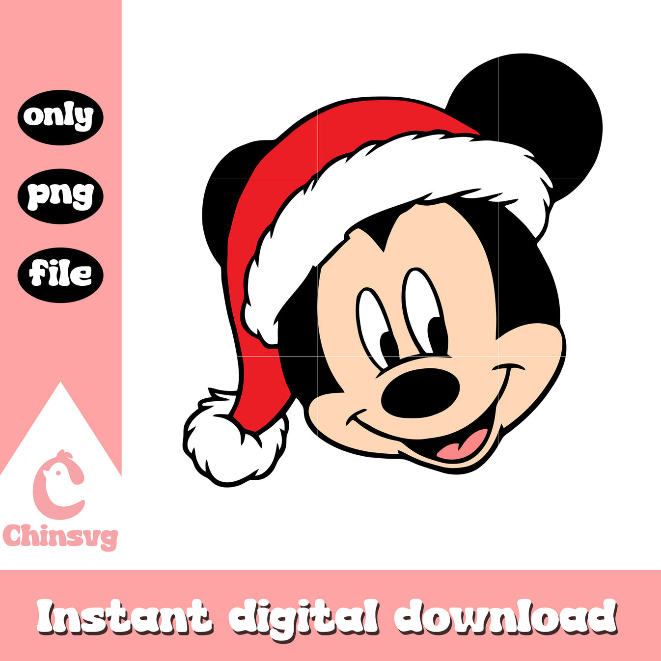 Mickey cartoon face santa hat design png, mickey santa hat png – Chinsvg