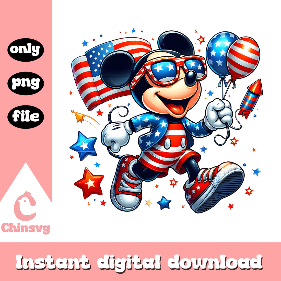 Mickey disney independence day flag png, mickey 4th of july png – Chinsvg
