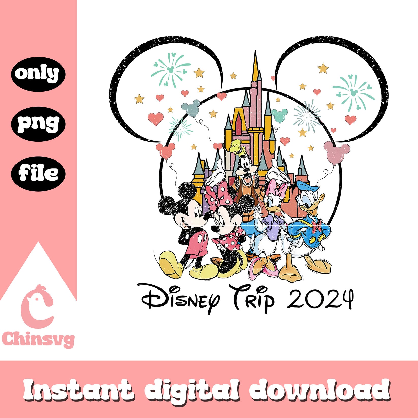 Mickey head disney trip 2024 outline png, disney trip png – Chinsvg