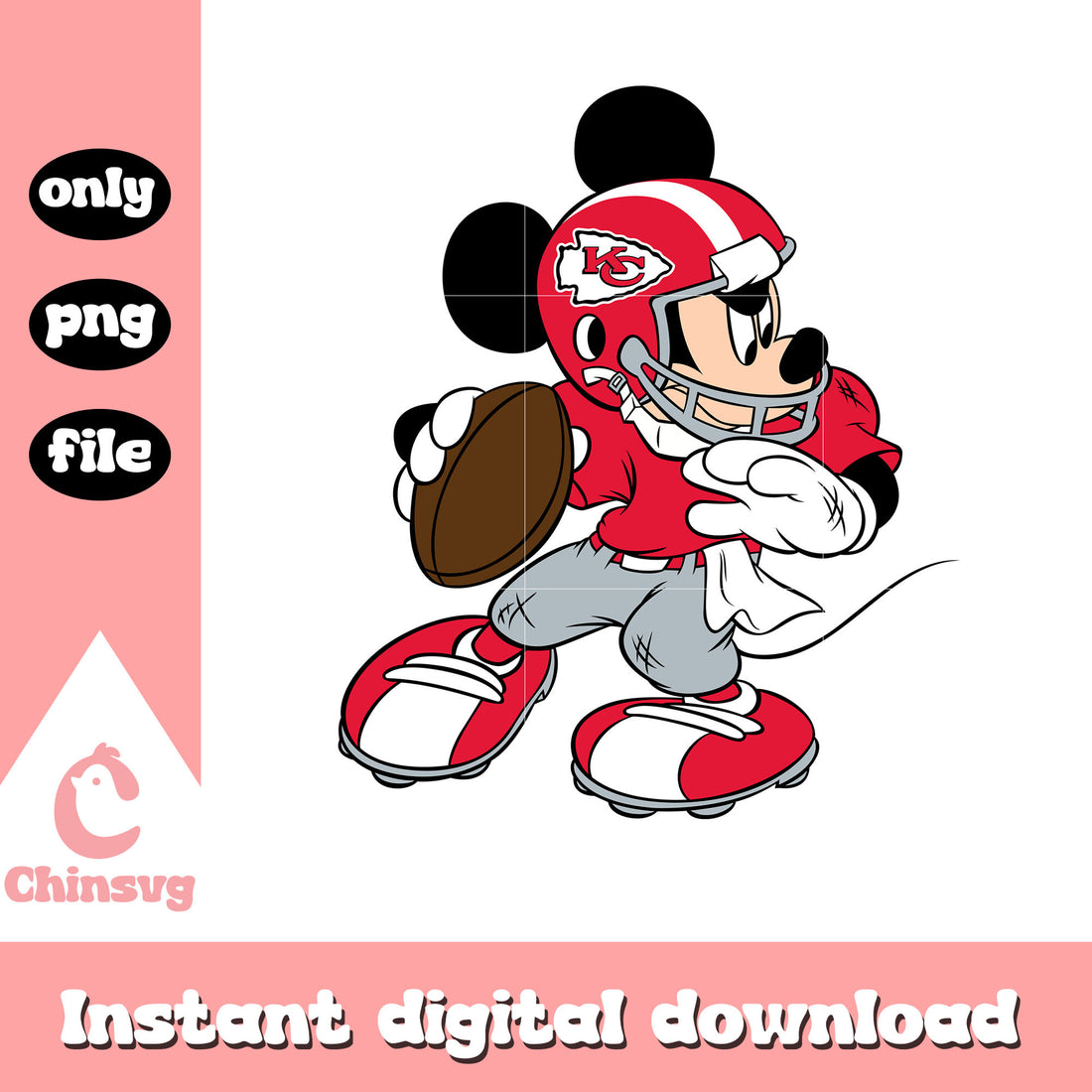Mickey in team kansas city chiefs png, kansas city chiefs nfl png – Chinsvg