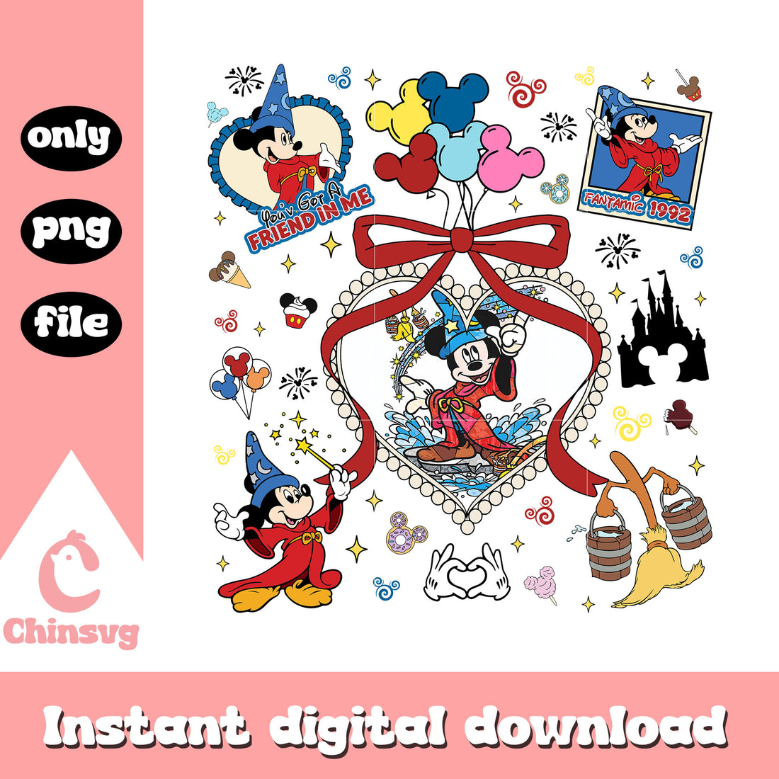 Mickey mouse fantasmic magic mirror coquette png, mickey magic png ...