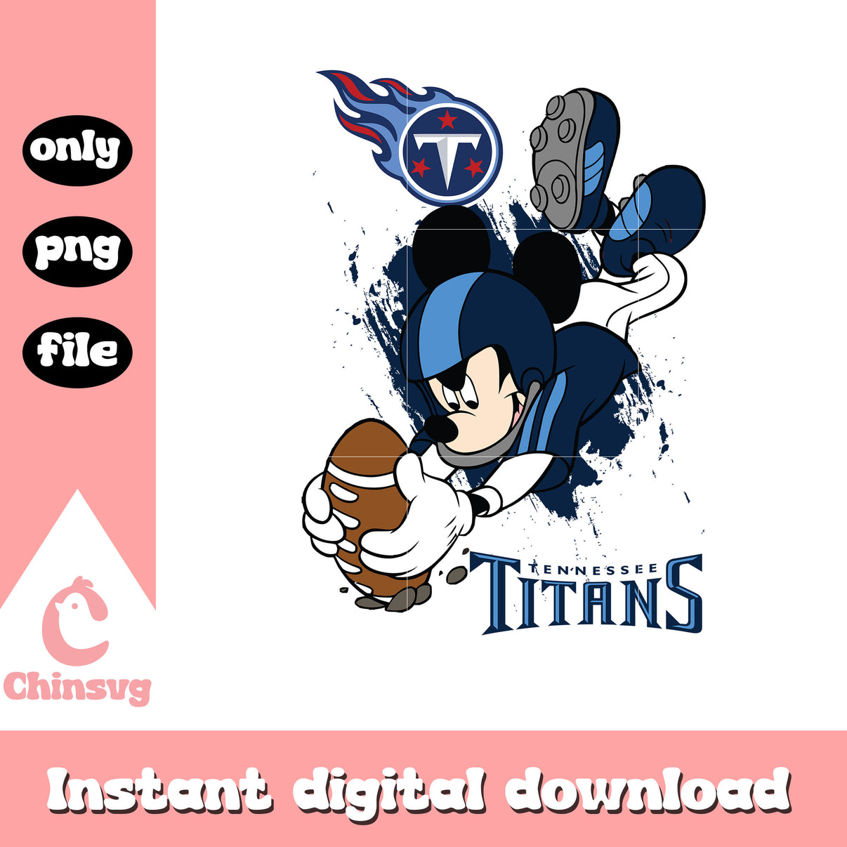 Mickey mouse on the tennessee titans football team png, nfl png – Chinsvg