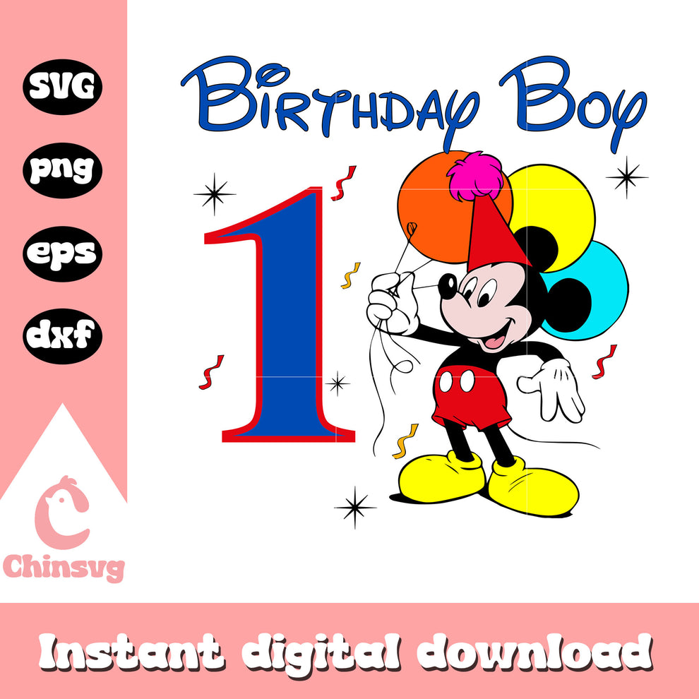Mickey of the birthday boy svg, mickey mouse birthday svg – Chinsvg