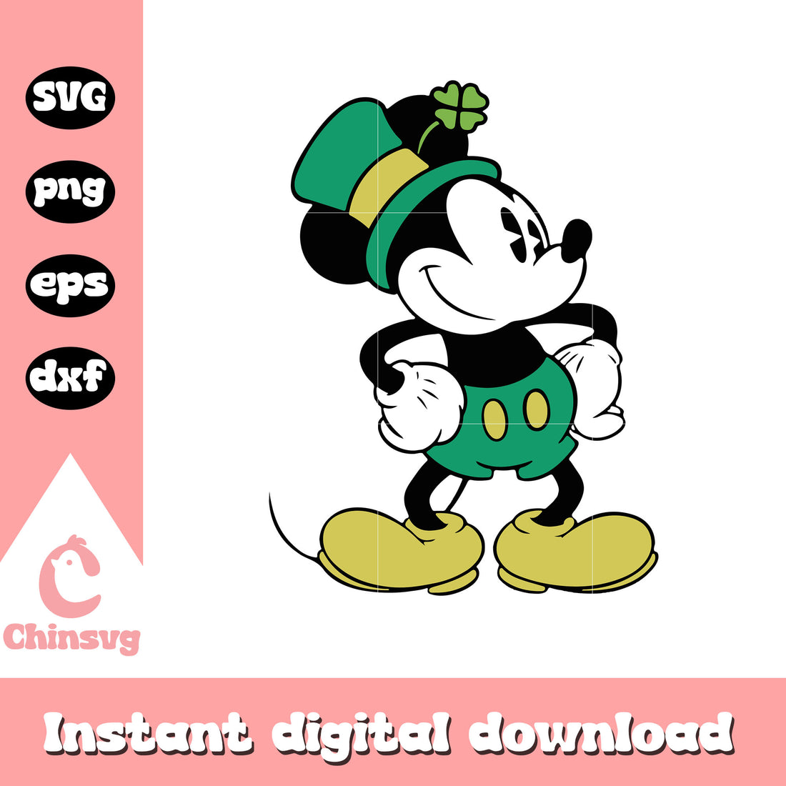 Mickey patrick's day svg, st patrick's day svg, minnie mouse svg – Chinsvg