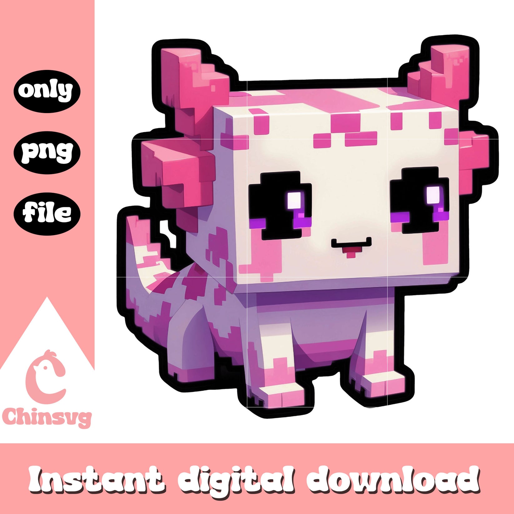 Minecraft axolotl dimension design png, axolotl minecraft png – Chinsvg