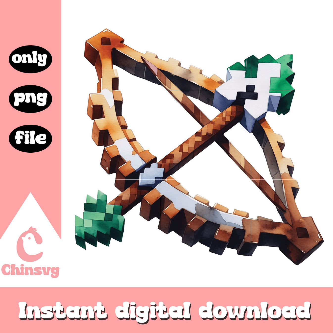 Minecraft bow arrow design png, bow and arrow minecraft png – Chinsvg