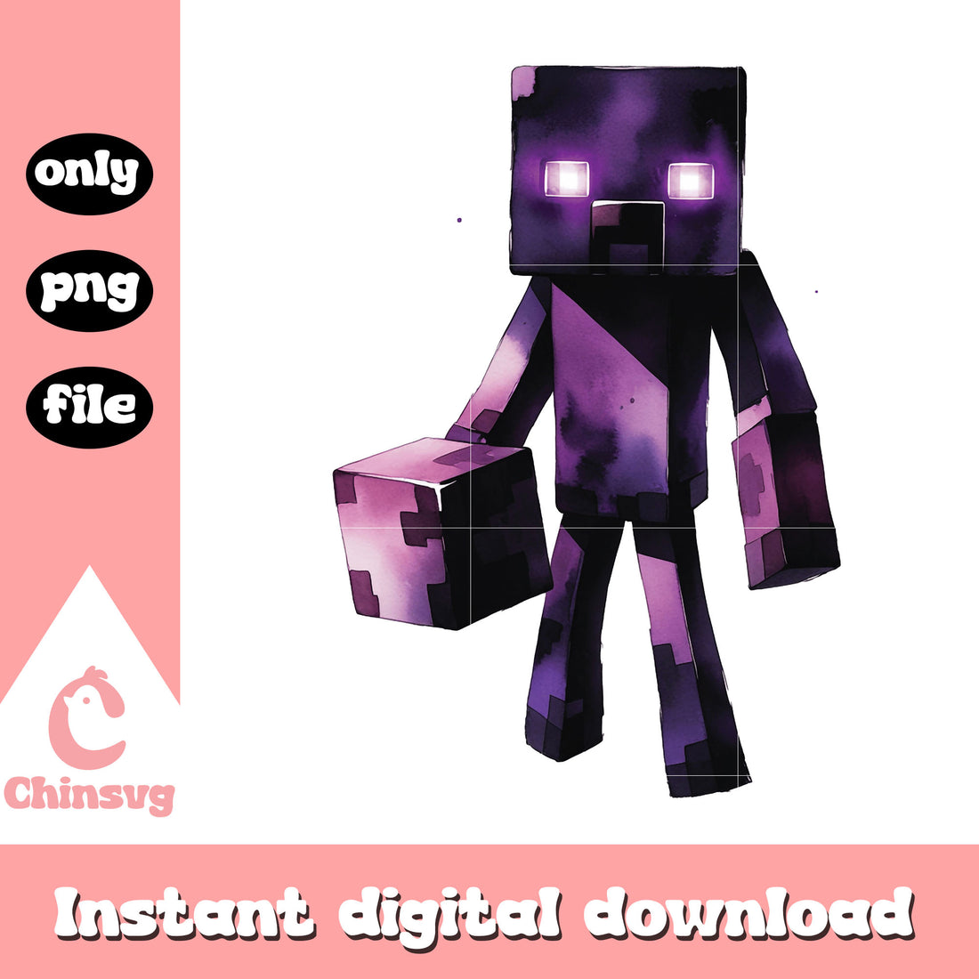 Minecraft enderman character design png, minecraft characters enderman ...