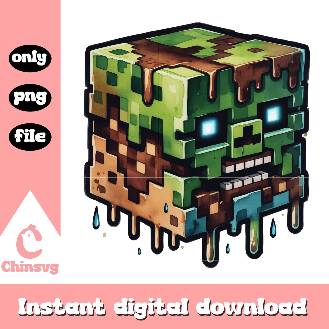 Minecraft monster head block design png, minecraft monster png – Chinsvg