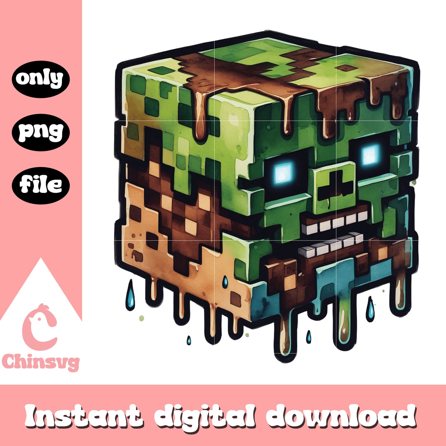 Minecraft monster head block design png, minecraft monster png – Chinsvg