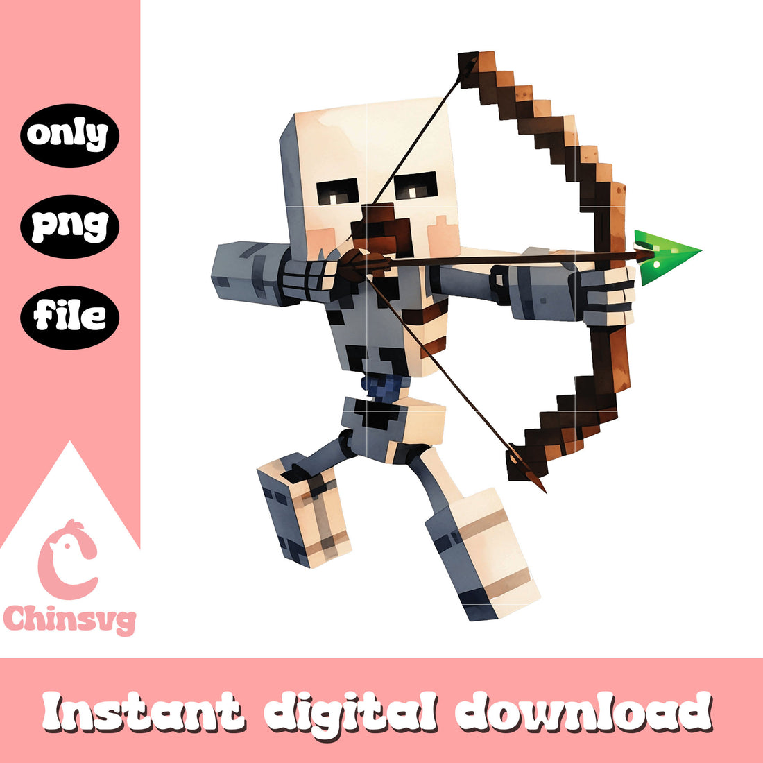 Minecraft skeleton design png, skeleton minecraft png, minecraft monst ...
