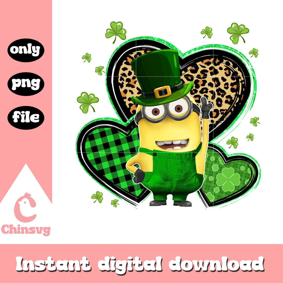 Minion patrick heart design png, happy saint patricks day png – Chinsvg