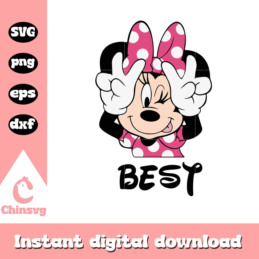 Minnie Peace Sign Hand best svg, minnie mouse svg, disney svg – Chinsvg