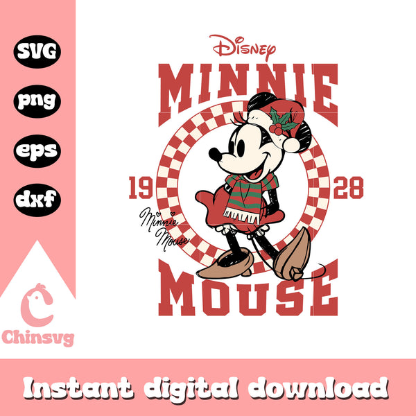 Minnie mouse 1928 christmas svg, minnie mouse santa svg – Chinsvg