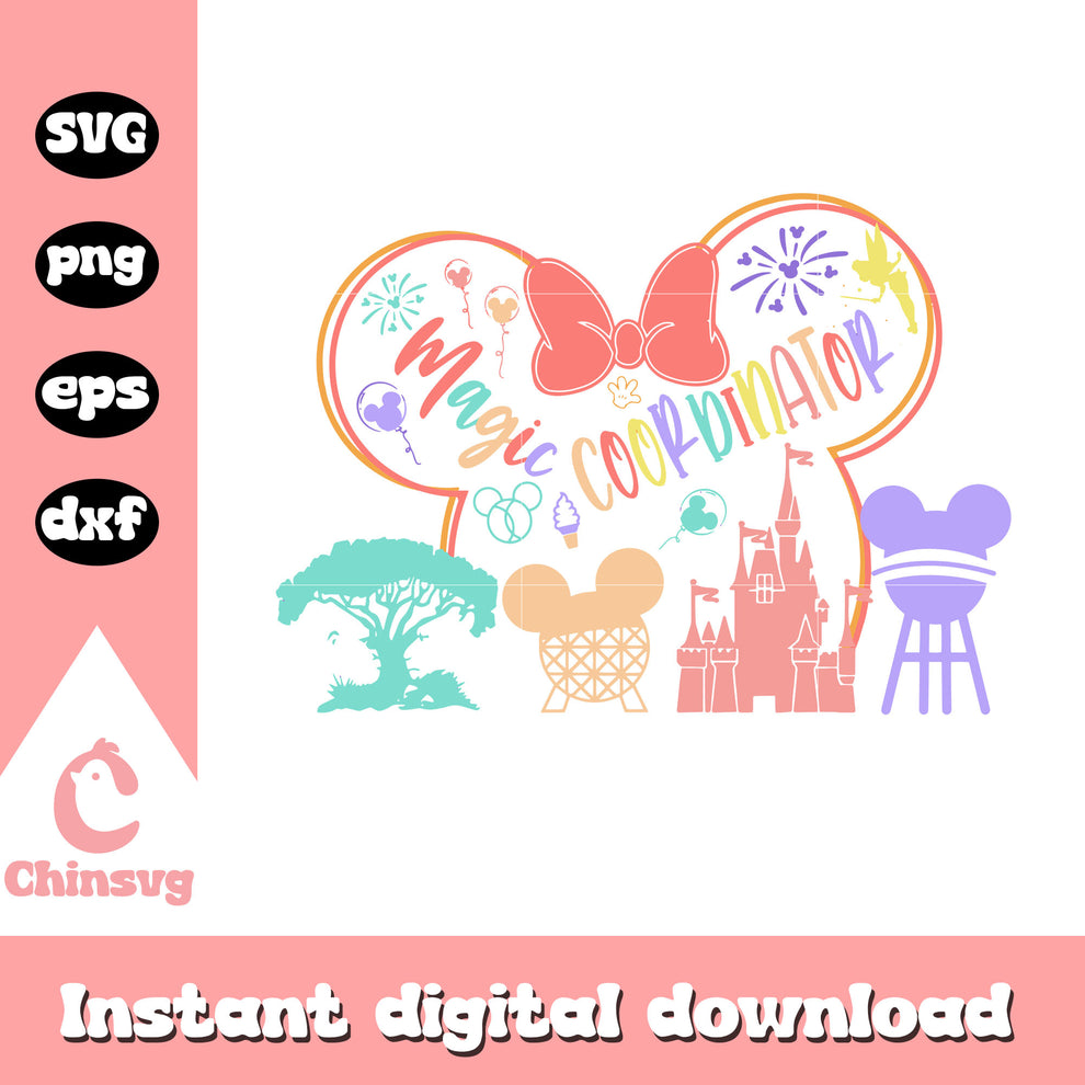 Minnie ears magic coordinator design svg, minnie mouse ears svg – Chinsvg