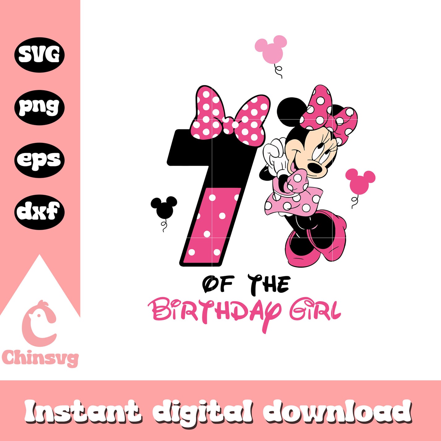 Minnie mouse 7th of the birthday girl svg, minnie mouse birthday svg ...