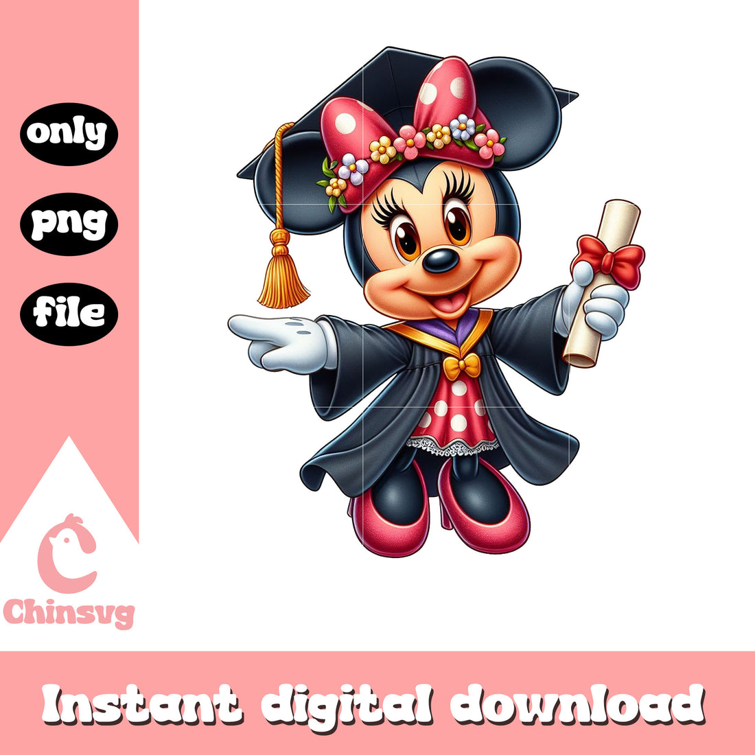 Minnie mouse chibi graduation png, disney minnie mouse png – Chinsvg