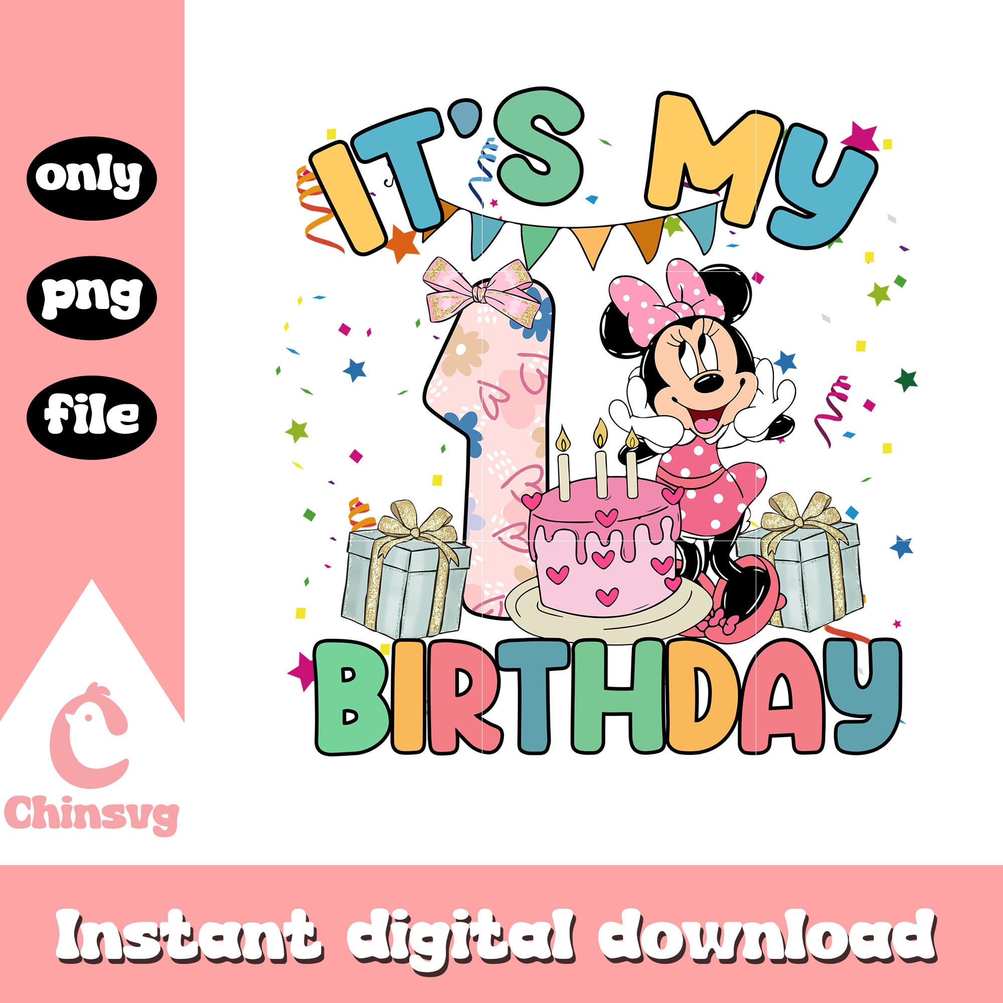 Minnie mouse it's my birthday png, disney birthday png – Chinsvg