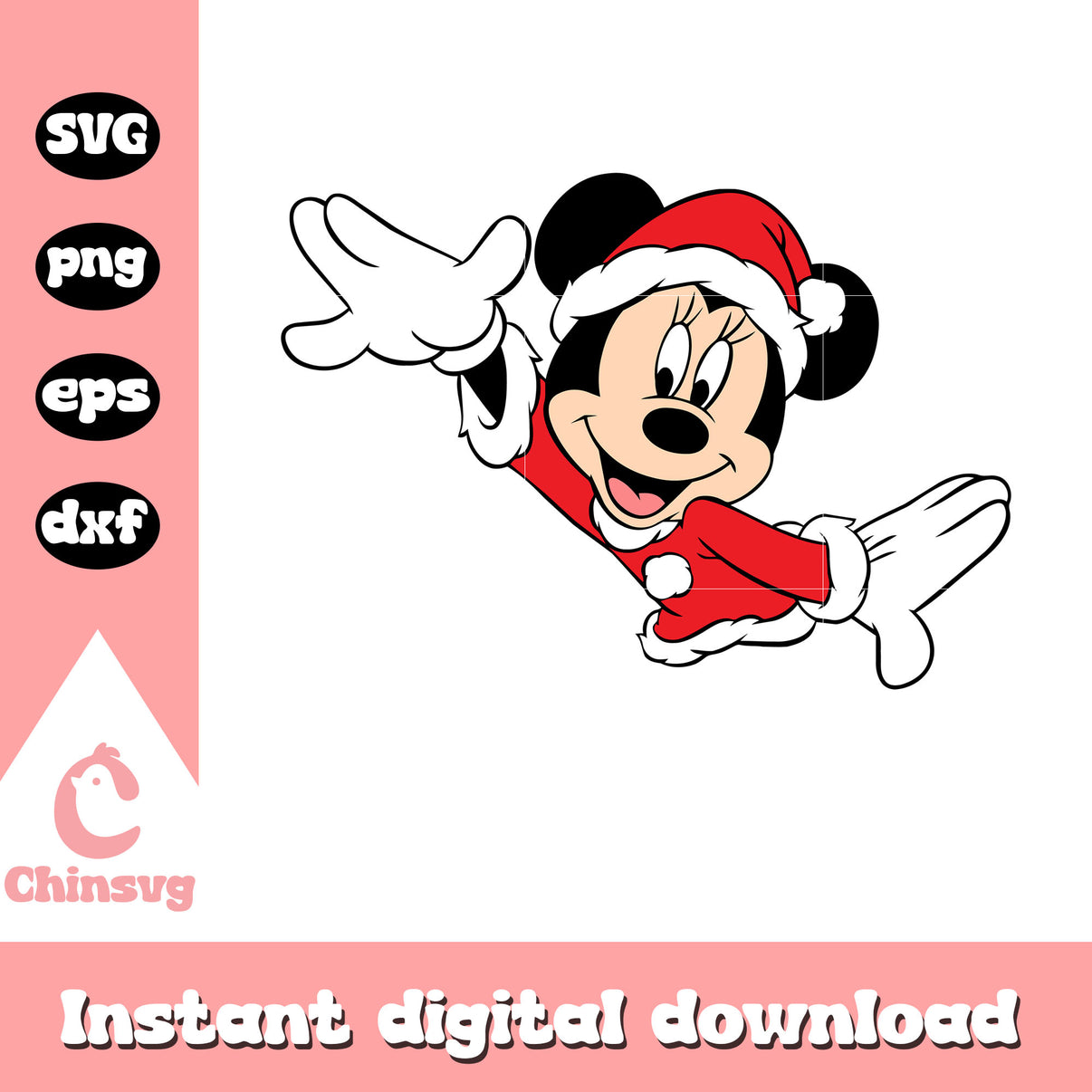 Minnie mouse santa christmas svg, christmas minnie mouse svg – Chinsvg