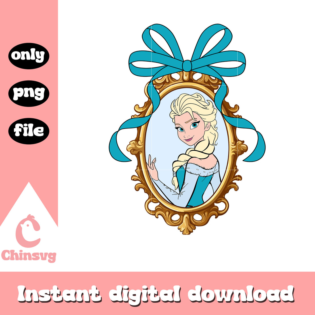 Mirror blue bow elsa princess png, disney princess character png – Chinsvg