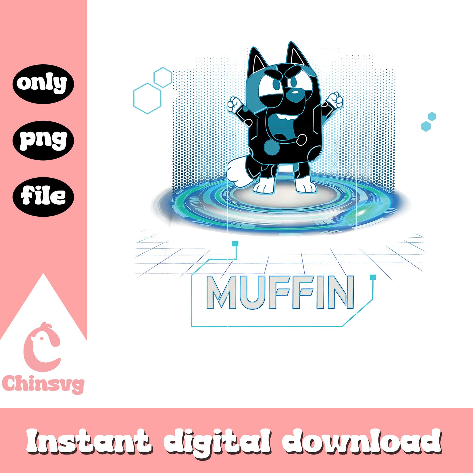 Muffin bluey technology png, muffin character png, bluey png – Chinsvg
