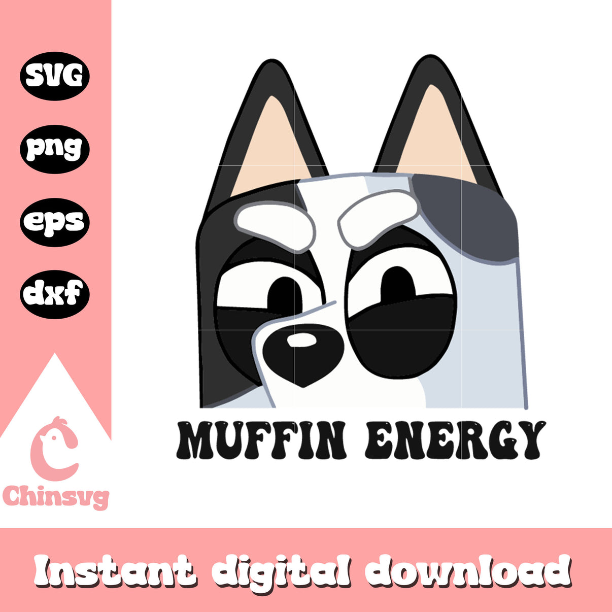 Muffin character energy svg, bluey characters muffin svg – Chinsvg