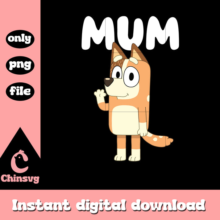 Mum bluey character png, chilli heeler png, bluey cast png – Chinsvg