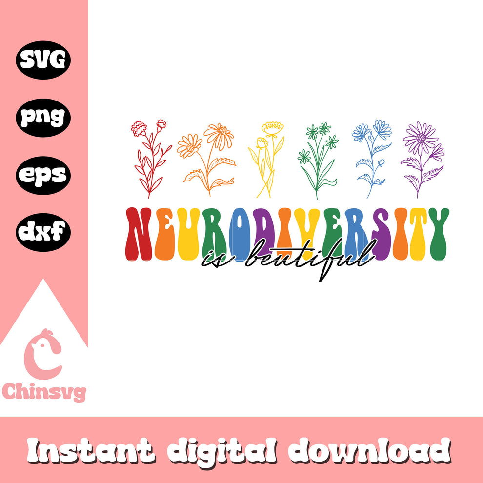 Neurodiversity is beautiful svg, autism awareness colors svg – Chinsvg